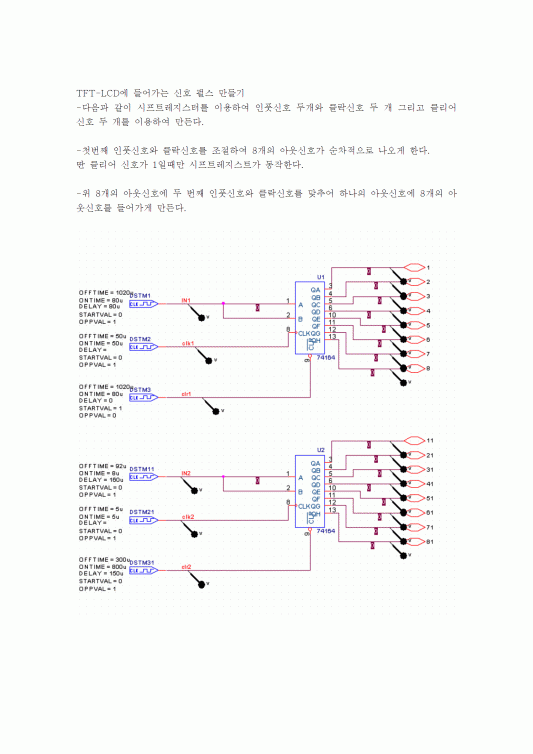orcad를 이용한 시프트레지스트 만들기