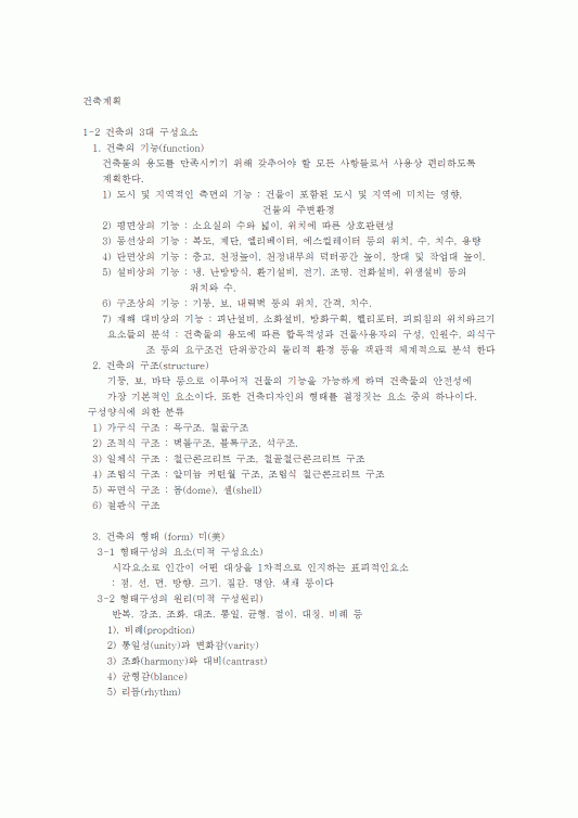 건축 계획 정리