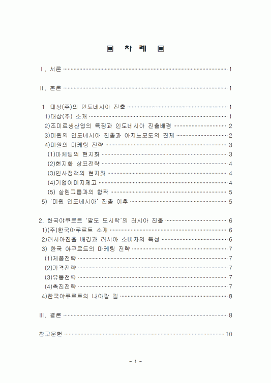 국제기업의 국제경영 사례