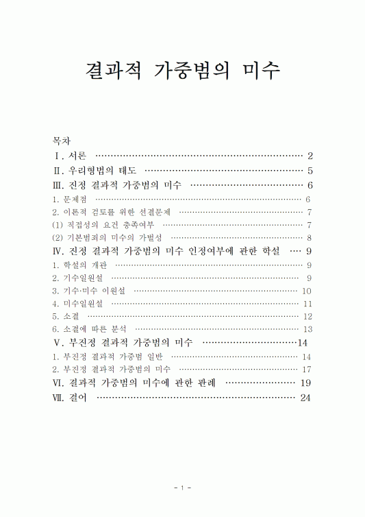 결과적 가중범 미수