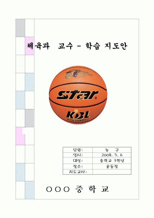 농구학습지도안