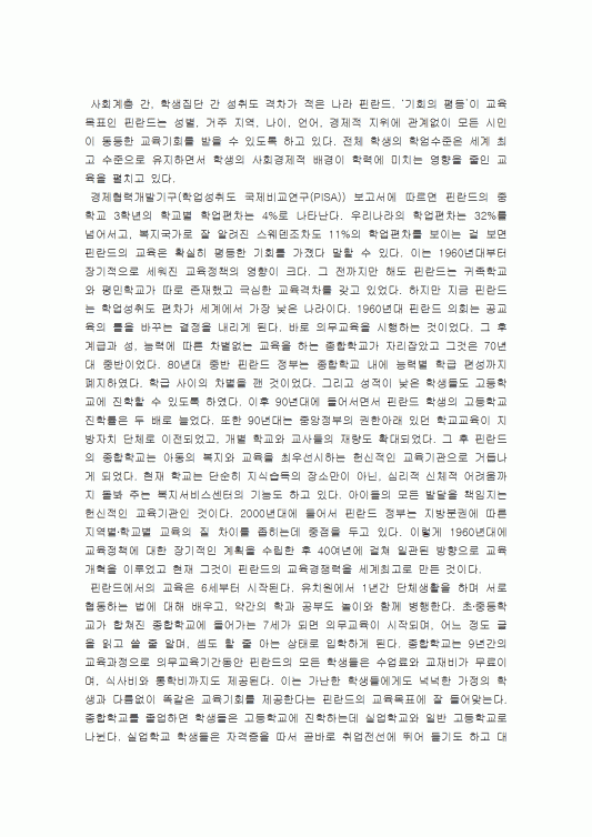 핀란드의 학제