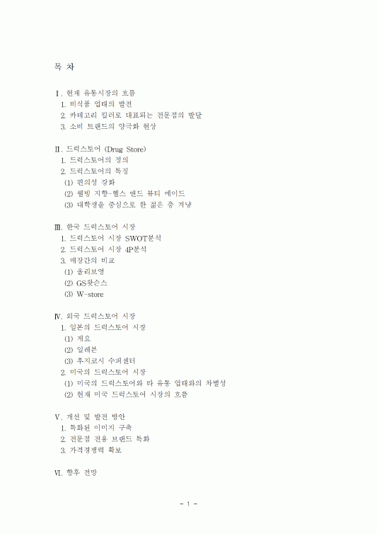 [유통관리론]신유통채널 ‘드럭스토어’의 현황과 향후전망 분석