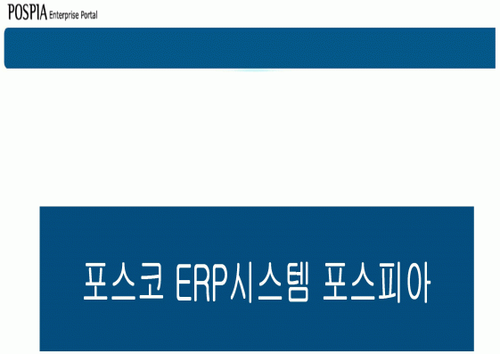 포스코 ERP시스템 포스피아