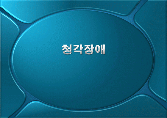 청각자애 레포트 자료