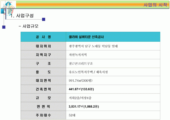 [경영일반] 실버타운 사업계획서