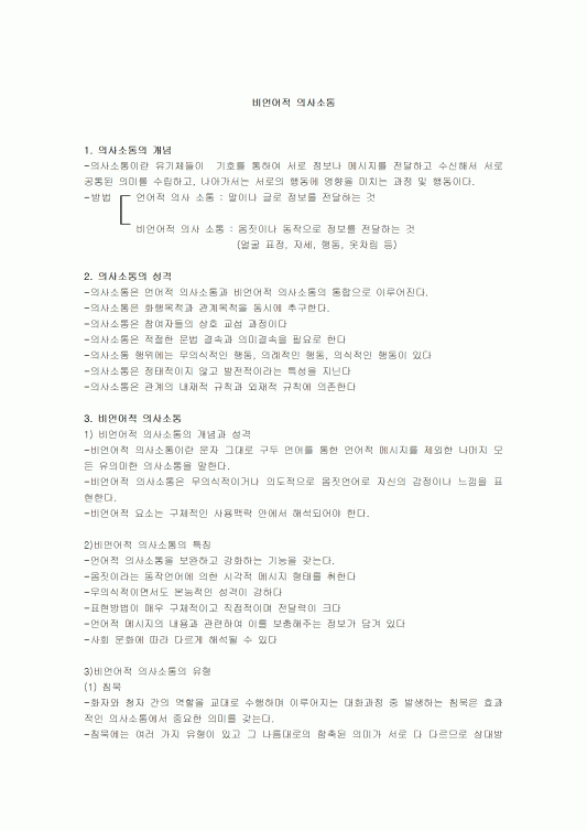 비언어적 의사소통