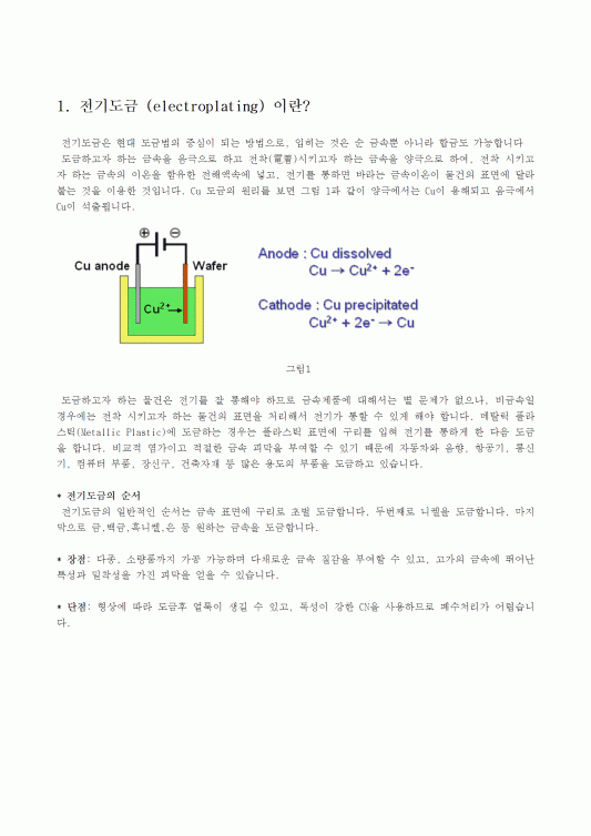 [공학/컴퓨터/통신] 도금에 관하여