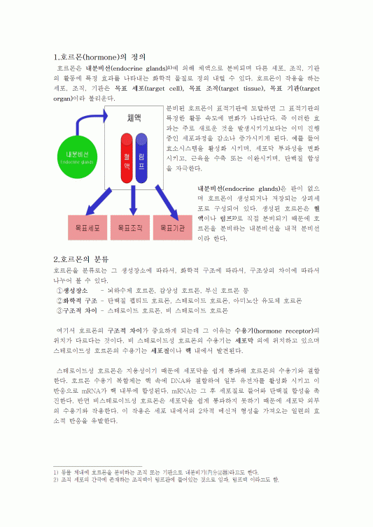 내분비선(endocrine glands)과 호르몬, 운동과의 관계