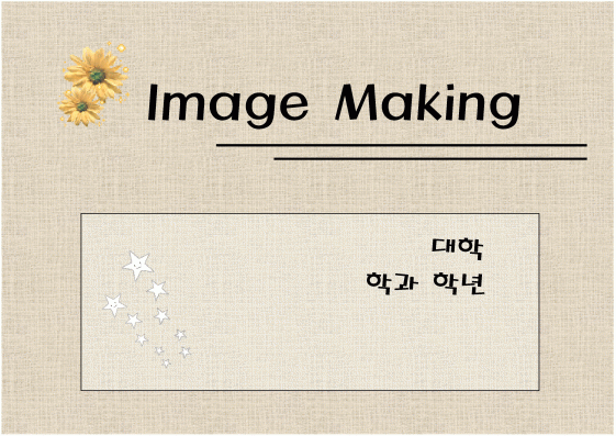 이미지 메이킹 - 나의 내적/외적 이미지와 개선방법(ppt)