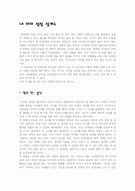 미래 내 아이 양육방법