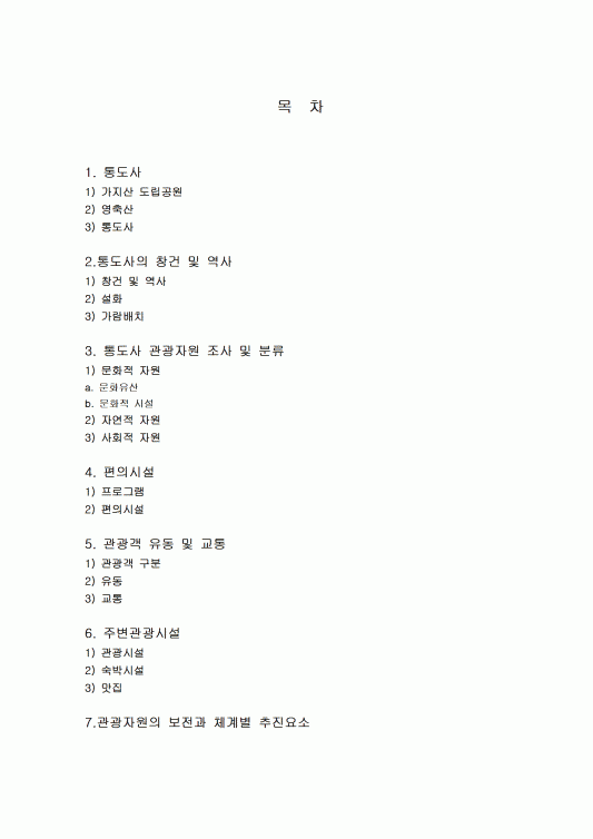 통도사 시장조사