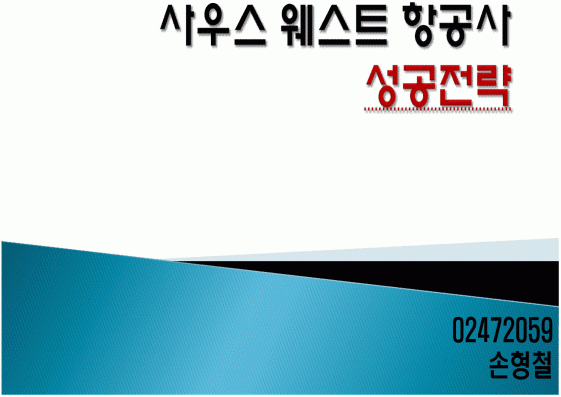 사우스웨스트 항공사 성공 전략