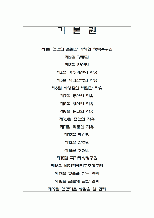 헌법의 기본권