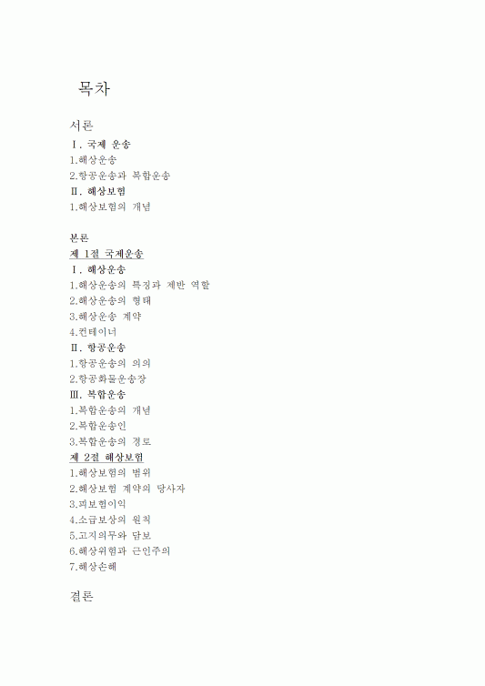 해상보험과 국제운송