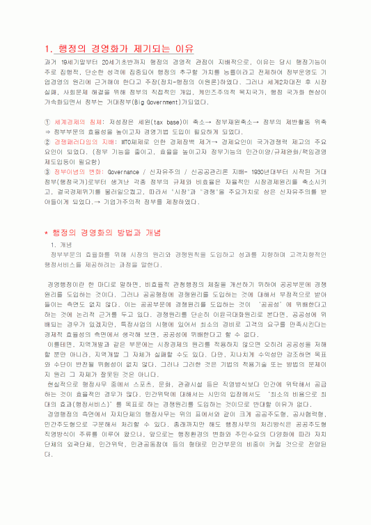 행정의 경영화