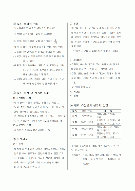 건축재료 레포트 자료