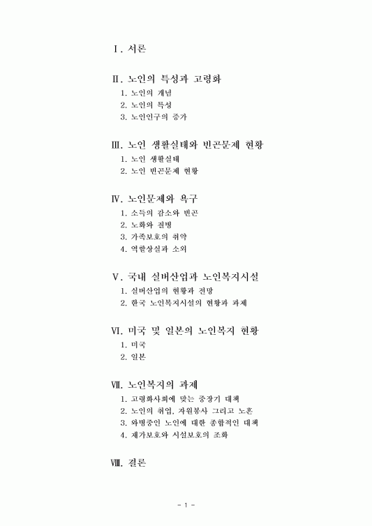 노인문제와 고령화