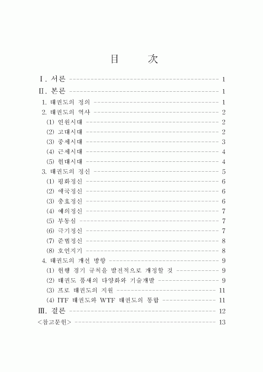 태권도의 역사, 정신과 개선방향