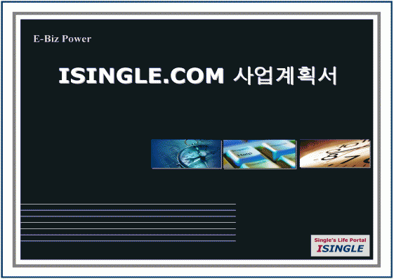 [벤처창업론]싱글족의 웰빙라이프를 위한 온라인포털 창업계획서