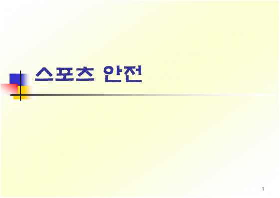 스포츠 안전(ppt)