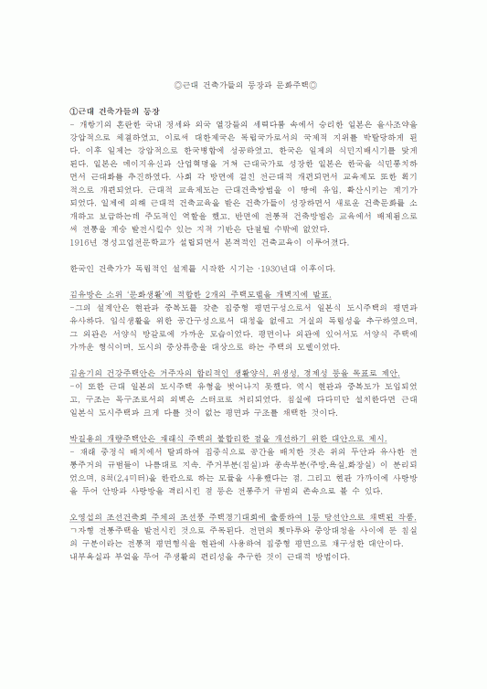 한국주거사 레포트 자료