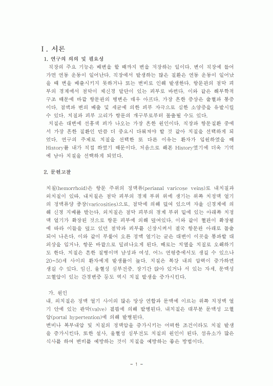 성인간호학 case study - hemorrhoid