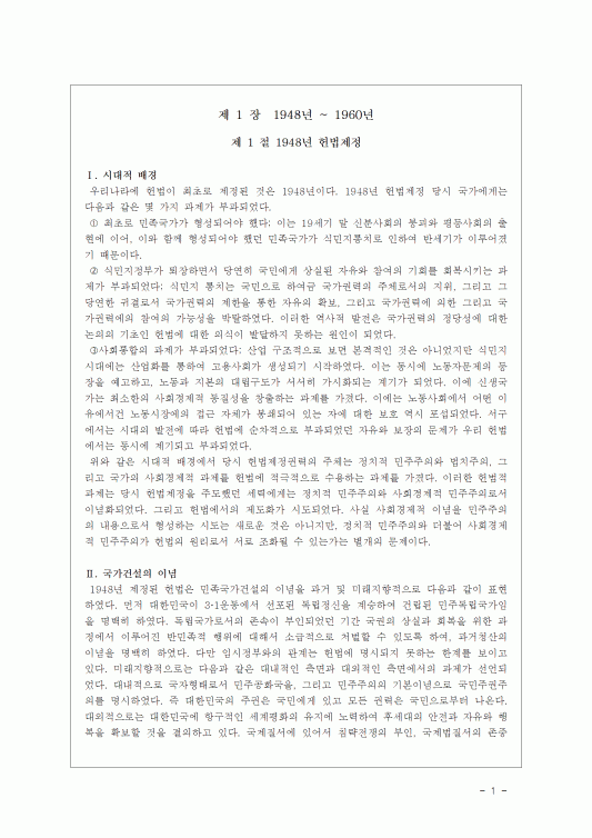 헌법의 기원과 발전