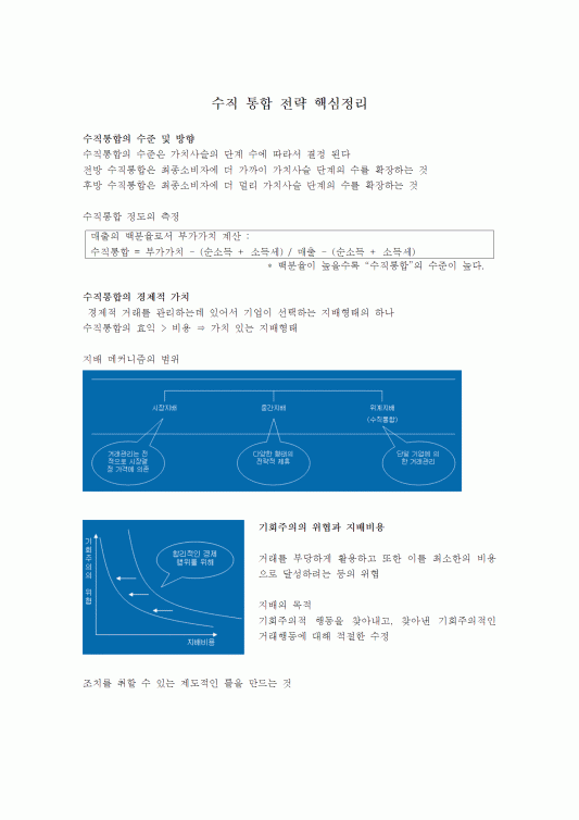 수직 통합 전략에 대해 요약정리