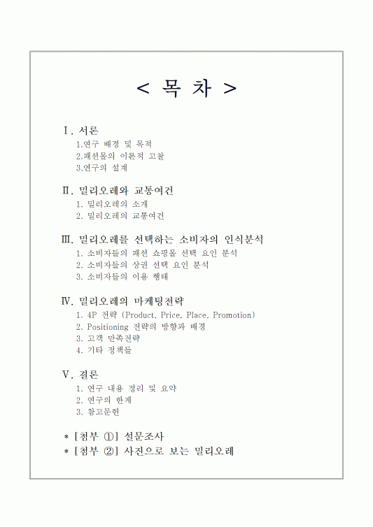 동대문 밀리오레를 통해 살펴본 패션쇼핑몰의 입지요인