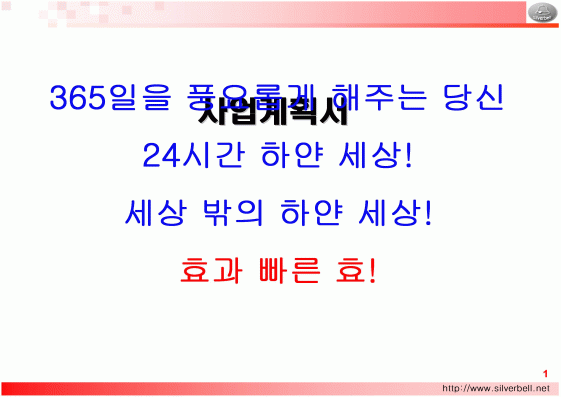 실버산업 사업계획서