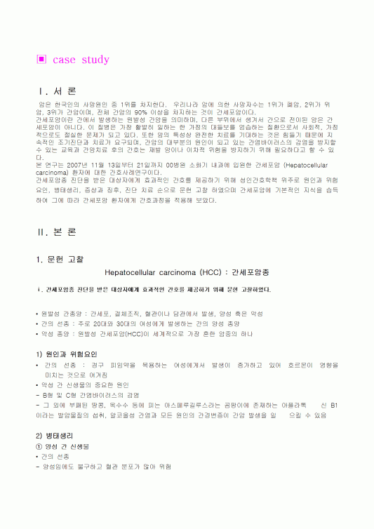 케이스스터디 간세포암종