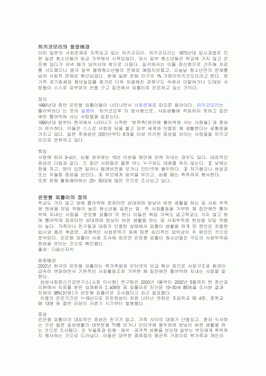 히키코모리 & 은둔형외톨이