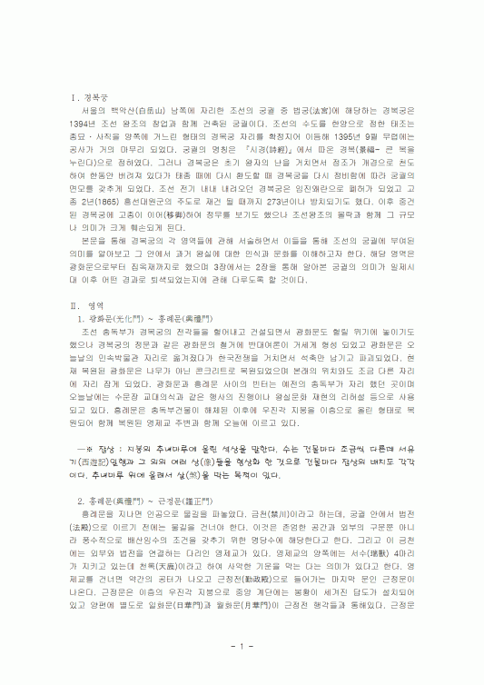 경복궁답사보고서