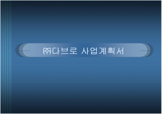 다브로사업계획서