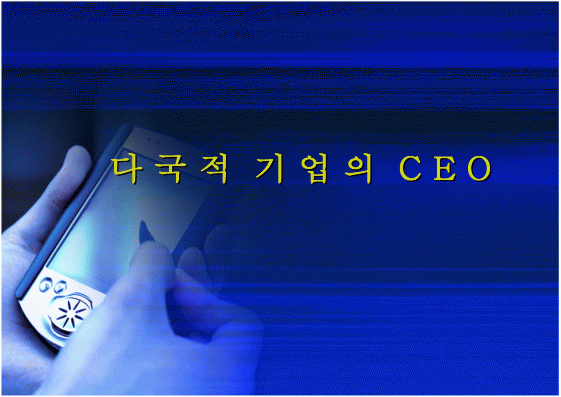 다국적기업 의CEO