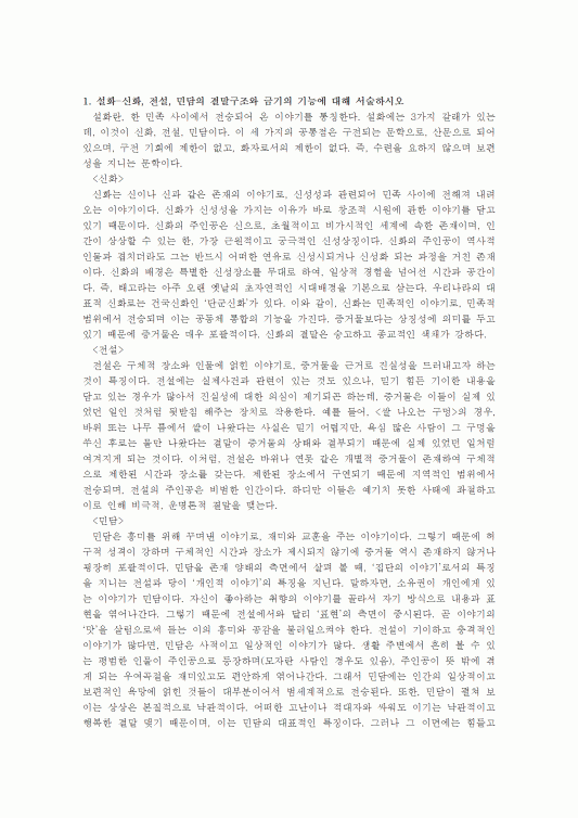 구비문학개론