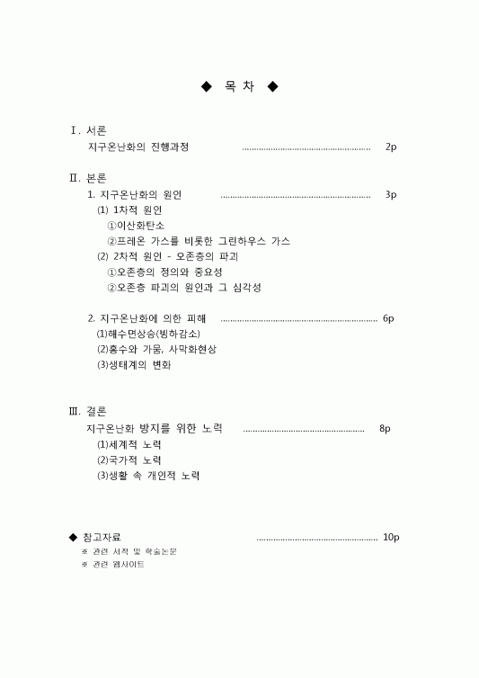 지구온난화의 원인과 해결방안