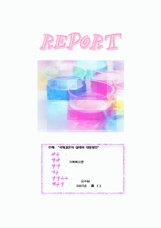 국제결혼실태와 대응방안