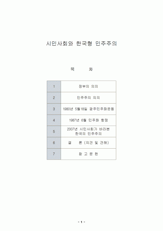 시민사회와 한국형 민주주의