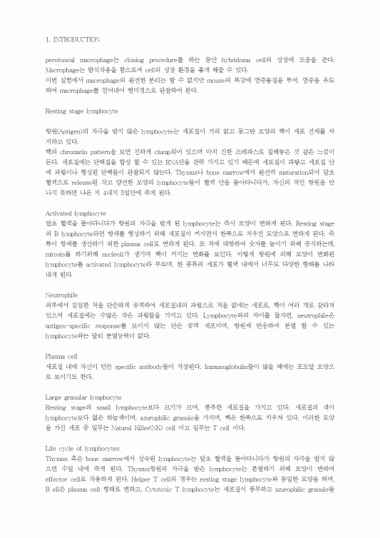 Macrophage 레포트 자료