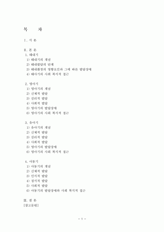 인간행동과 사회환경 : 영아기~ 유아기 발달과정