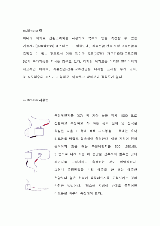 multimeter란 레포트 자료