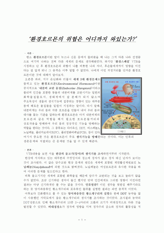 환경호르몬의 위협