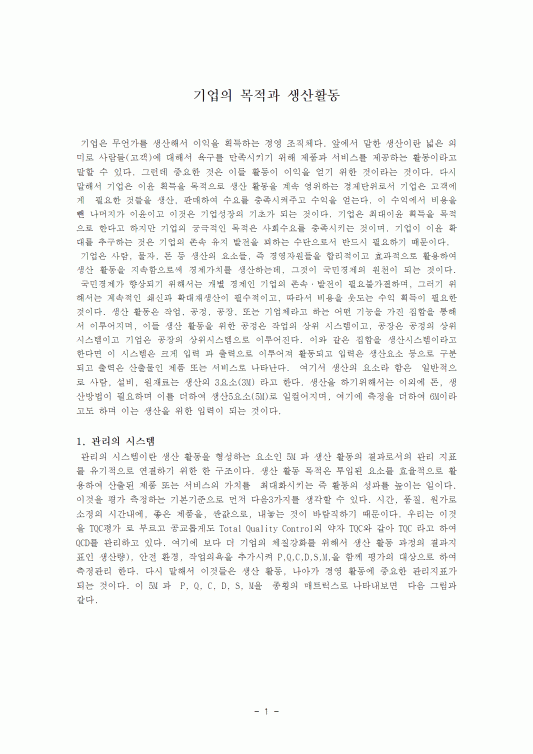 기업의목적과생산활동
