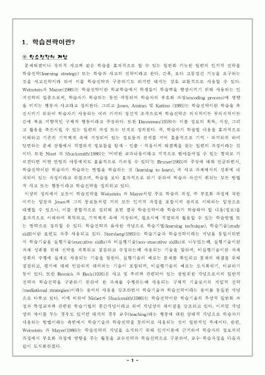 학습전략, 장애별 학습전략과 지도원리 과제분석 등 자료 조사