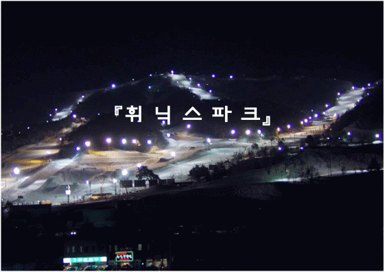 휘닉스파크리조트를 주제로한 조사(간단한 용평과의비교)