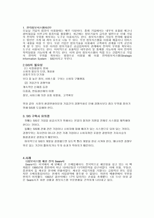 전략정보시스템이란?