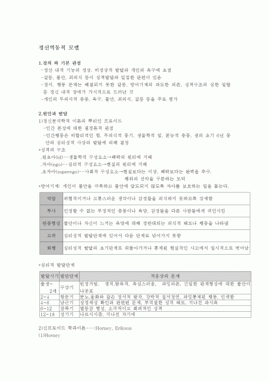 정신역동적모델