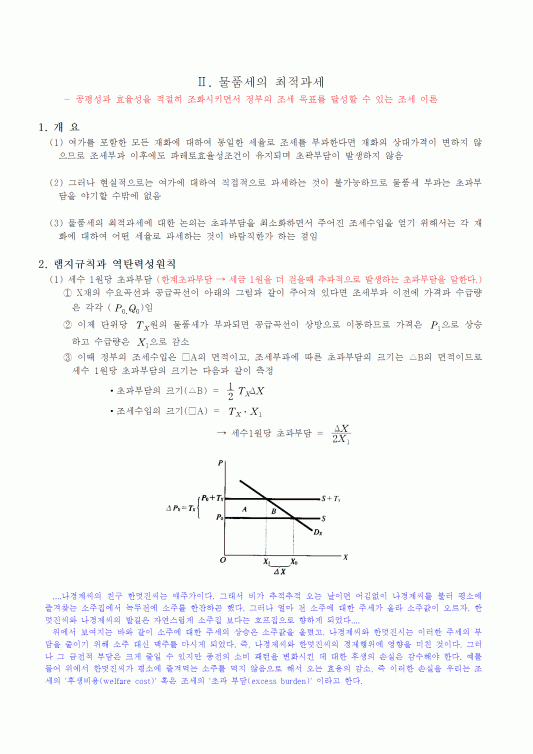 물품세의 최적과세